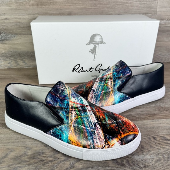 Robert Graham | Shoes | New Robert Graham Splash Mens Blue Leather ...